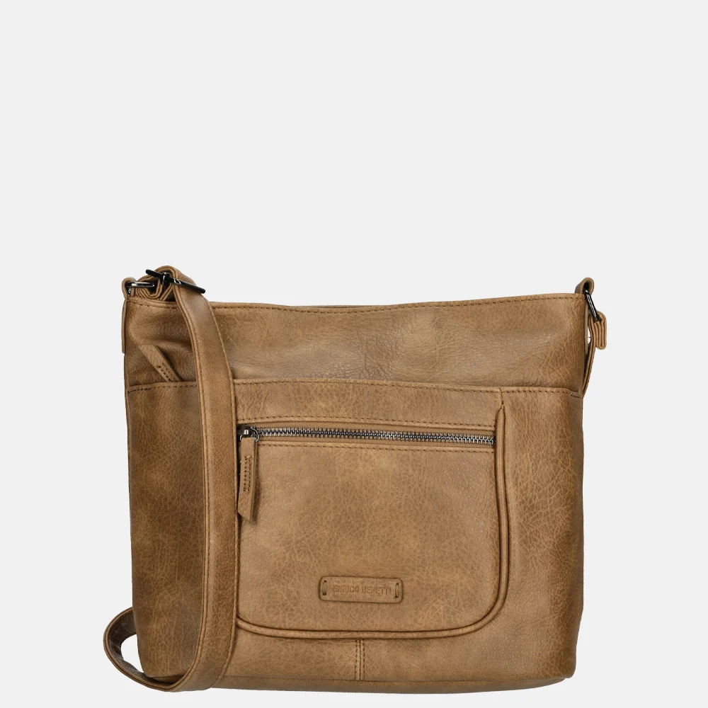Enrico Benetti Emma schoudertas camel | 023152-Cognac