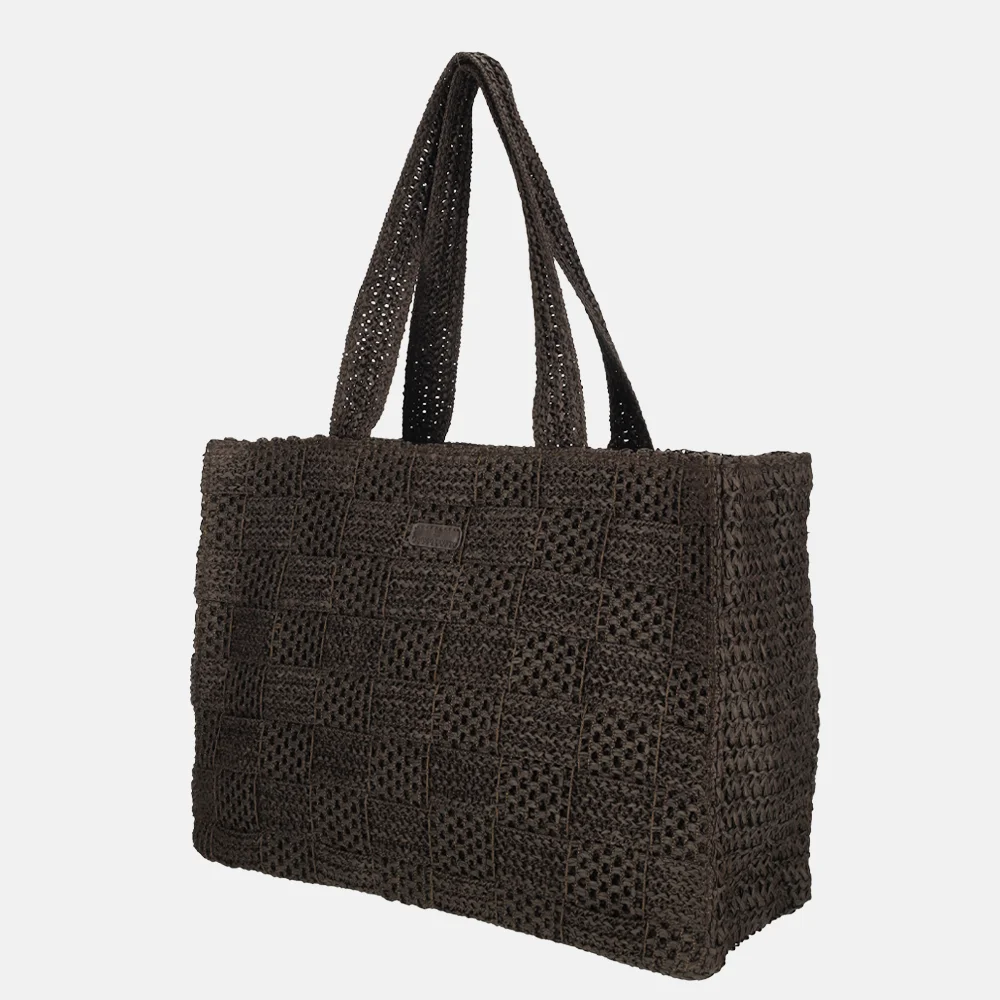 Enrico Benetti Capri shopper riet L coffee | 026681-Donkerbruin