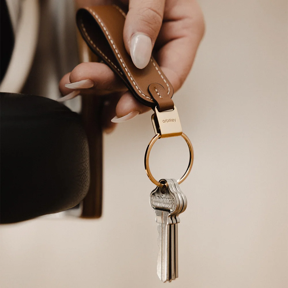 Orbitkey Loop Keychain Leather caramel | 020318-Bruin
