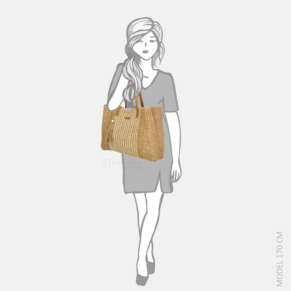 Enrico Benetti Capri shopper L beige | 026678-Beige
