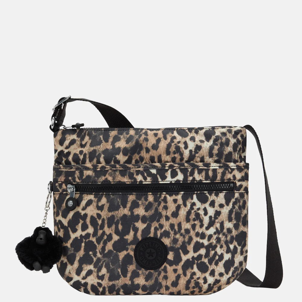 Kipling Arto crossbody tas wild leopard | 024108-Bruin