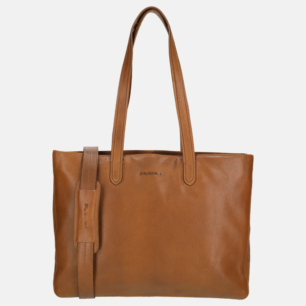 Plevier Burns shopper 16 inch cognac | 023924-Cognac