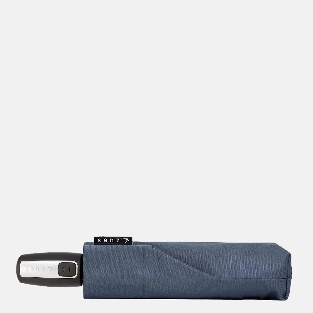 Senz Mini Automatic paraplu pure black reflective | 012424-Zwart multi