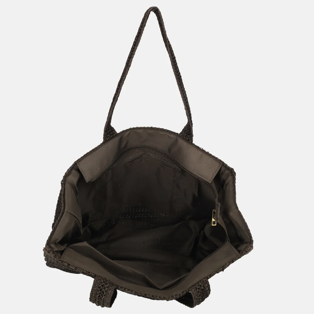 Enrico Benetti Capri shopper riet L coffee | 026681-Donkerbruin