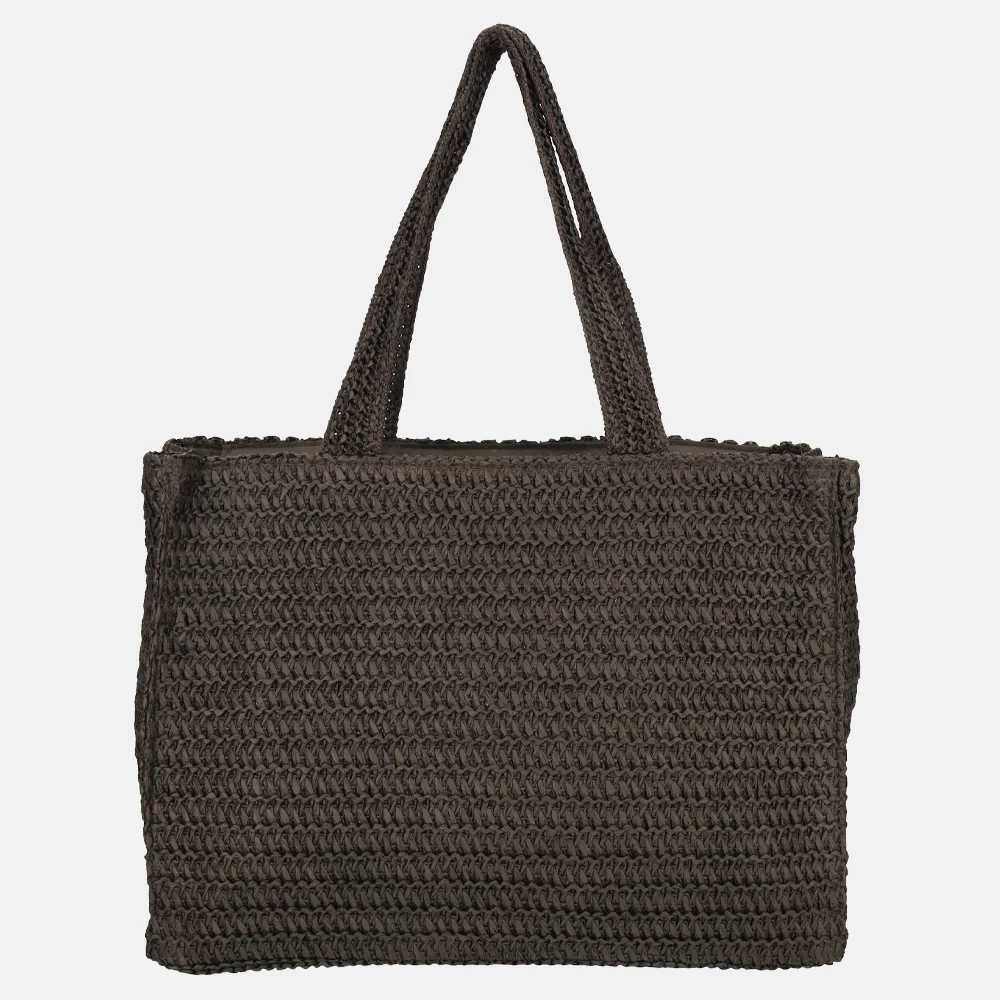 Enrico Benetti Capri shopper riet L coffee | 026681-Donkerbruin