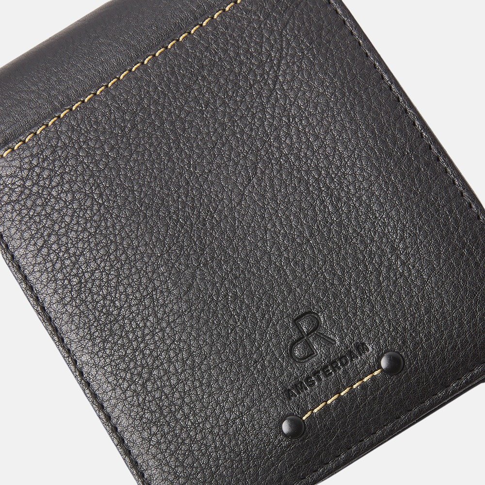 dR Amsterdam billfold black | 005744-Zwart