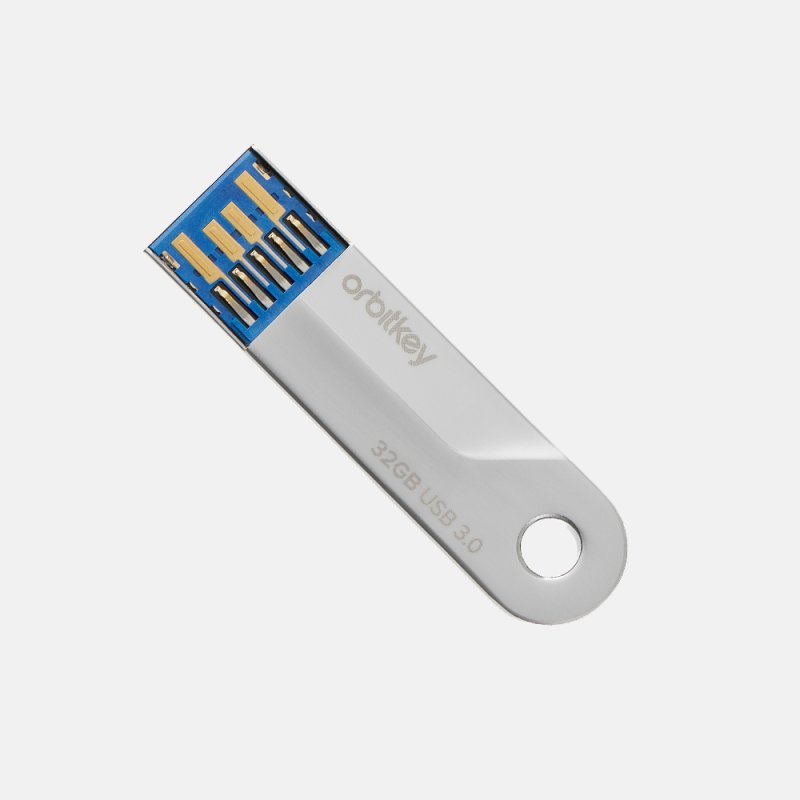Orbitkey USB 3.0 32GB steel | 000672-Zilver